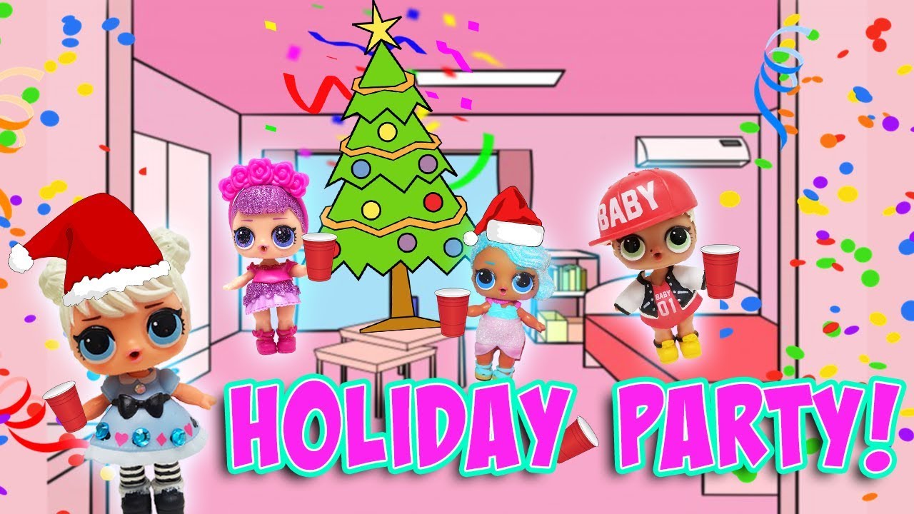 LOL Surprise Dolls Holiday Party! With Splash Queen, Sugar Queen ...