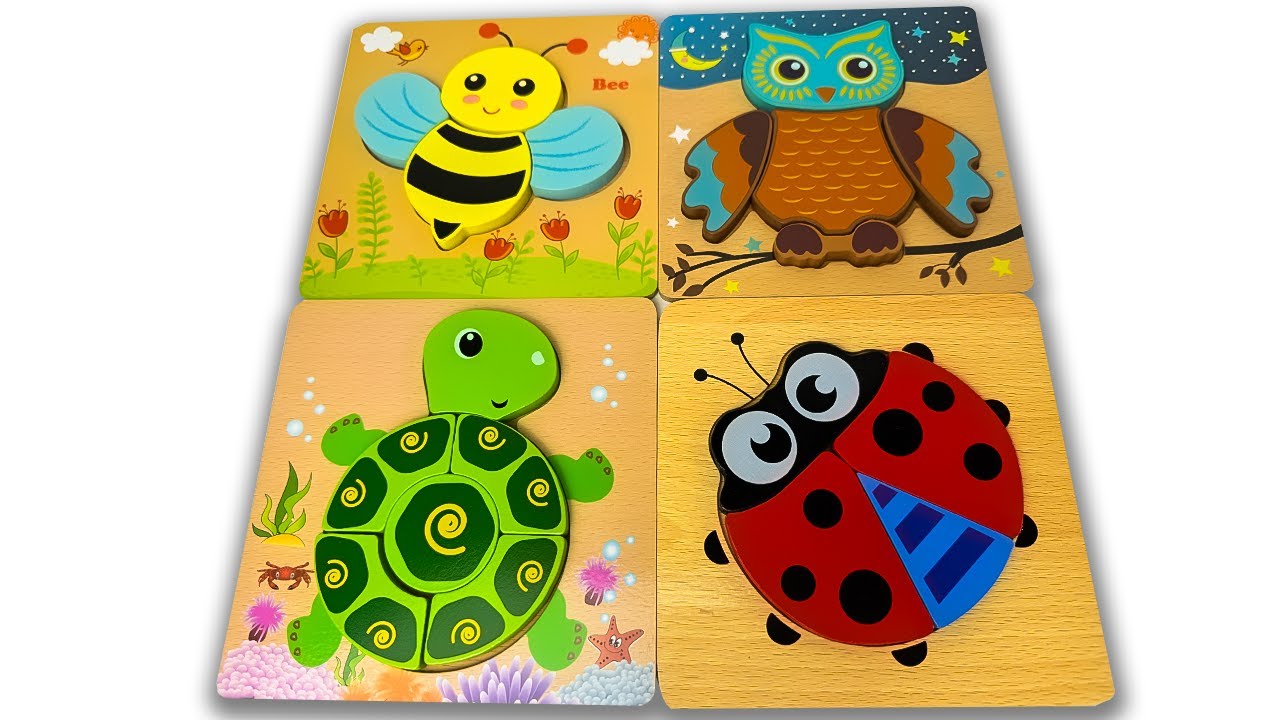 Best Learn Shapes with Animals Shape Matching Puzzle | Preschool ...
