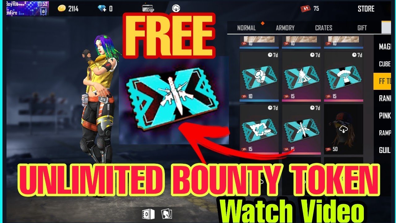 How to get unlimited bounty tokens - TIPS AND TRICKS - GARENA FREE FIRE ...