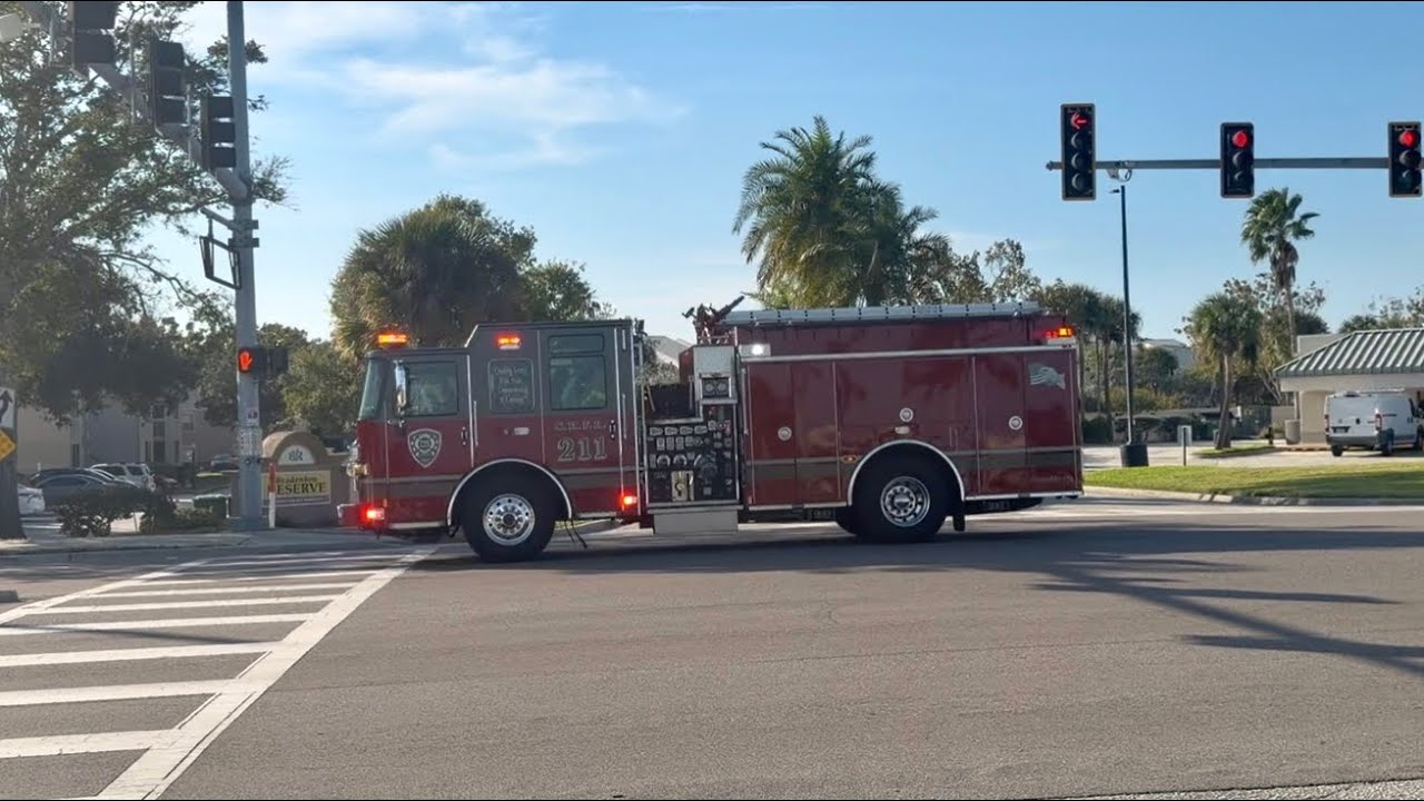 Cedar Hammock Fire Rescue E211 Responding - YouTube