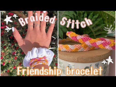 DIY braided stitch | friendship bracelet - YouTube