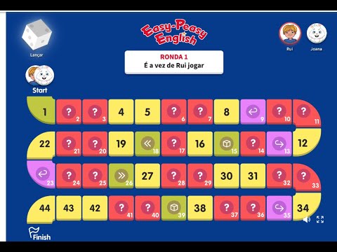 Interactive board game: Easy-Peasy English - YouTube