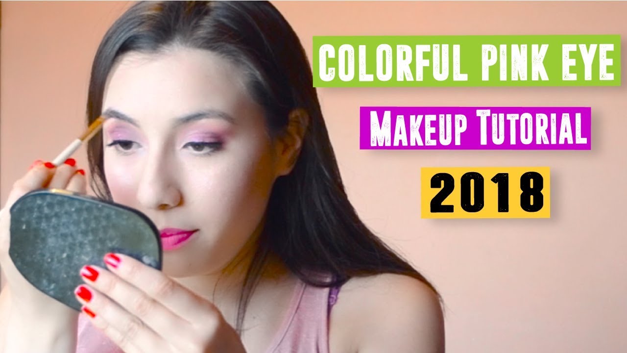 Colorful Pink Eye Look Makeup Tutorial - YouTube