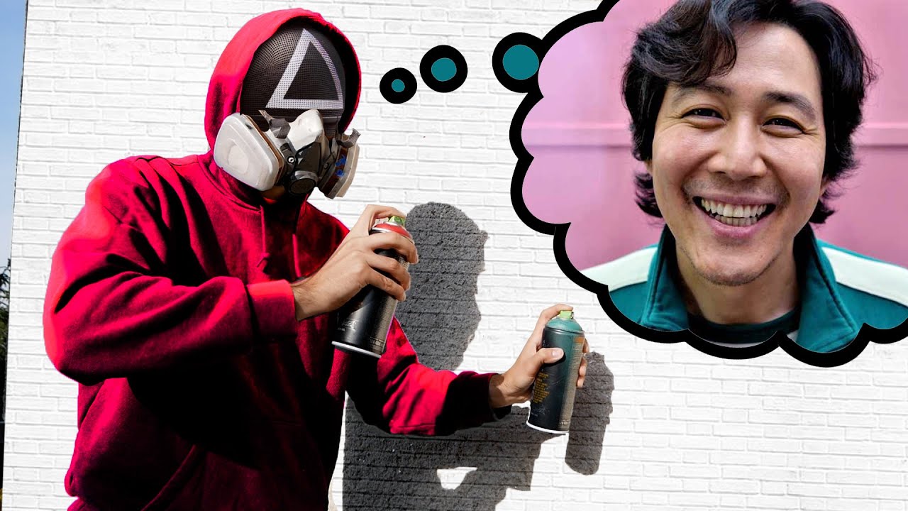 Painting a Mural in SQUID GAME Style! - YouTube