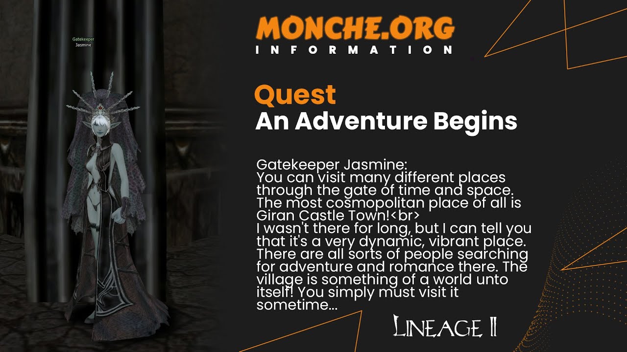 [Level: 3~10] Quest An Adventure Begins - Lineage II - YouTube