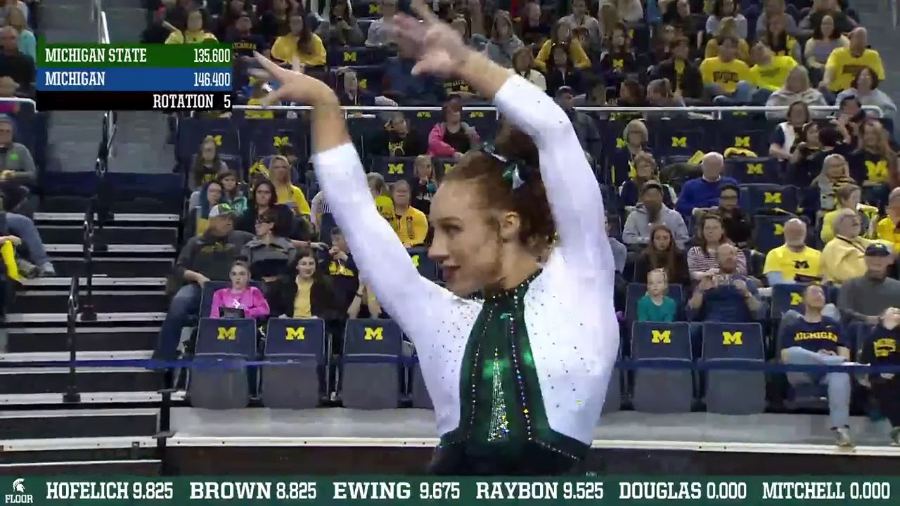 Gabriella Douglas (Michigan State) 2019 Floor vs Michigan 9.875 - YouTube