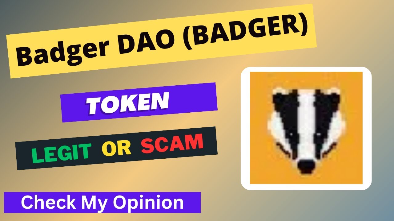 Badger DAO (BADGER) Token is a Legit or Scam | Is BADGER token Legit or ...