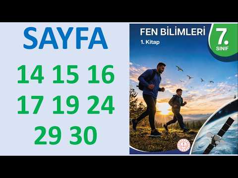 7.SINIF FEN BİLİMLERİ 1.KİTAP SAYFA 14 15 16 17 19 24 29 30