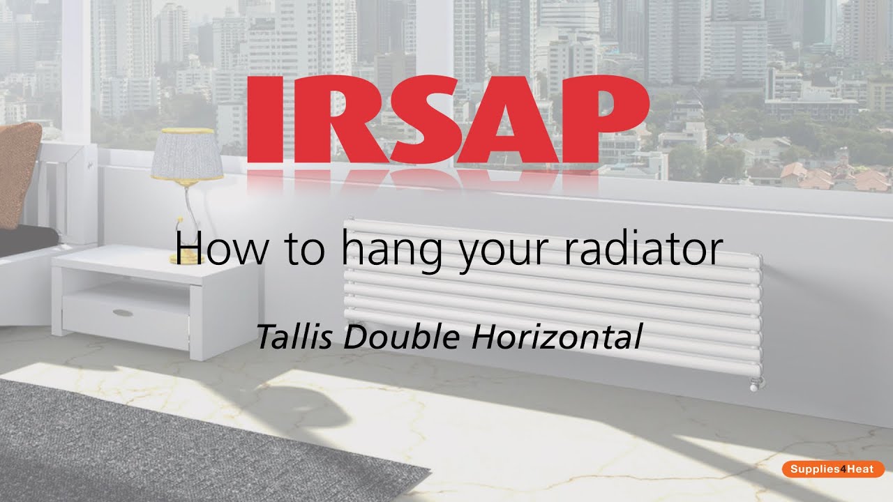 How to hang your radiator - Tallis Double Horizontal - YouTube
