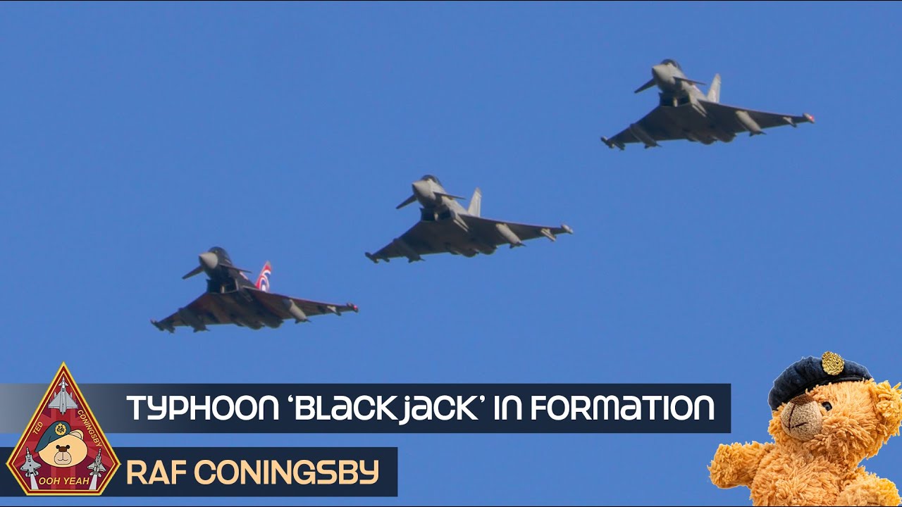 AWESOME DISPLAY TYPHOON 'BLACKJACK' IN FORMATION • 29 SQUADRON TRAINING ...