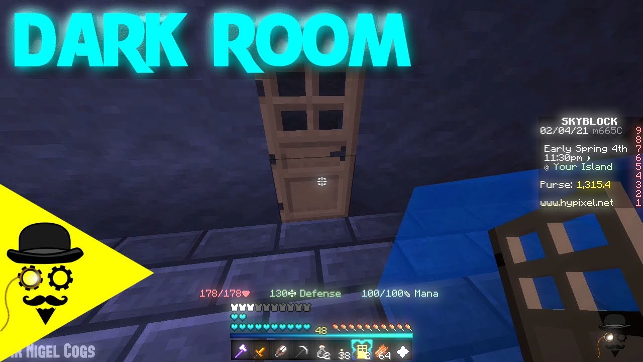 Trying to Create a Dark Room - Minecraft Hypixel SkyBlock - YouTube