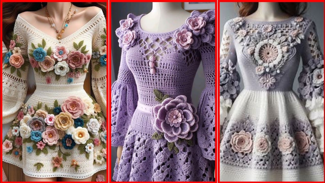 Bohemian Beauty: Crochet Flower Embroidery Frocks for a Free Spirit ...