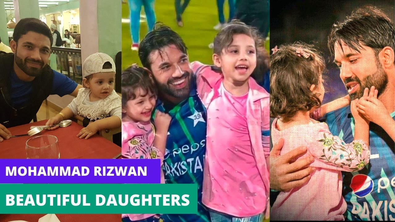 Mohammad Rizwan with his Beautiful and Cute Daughters - YouTube