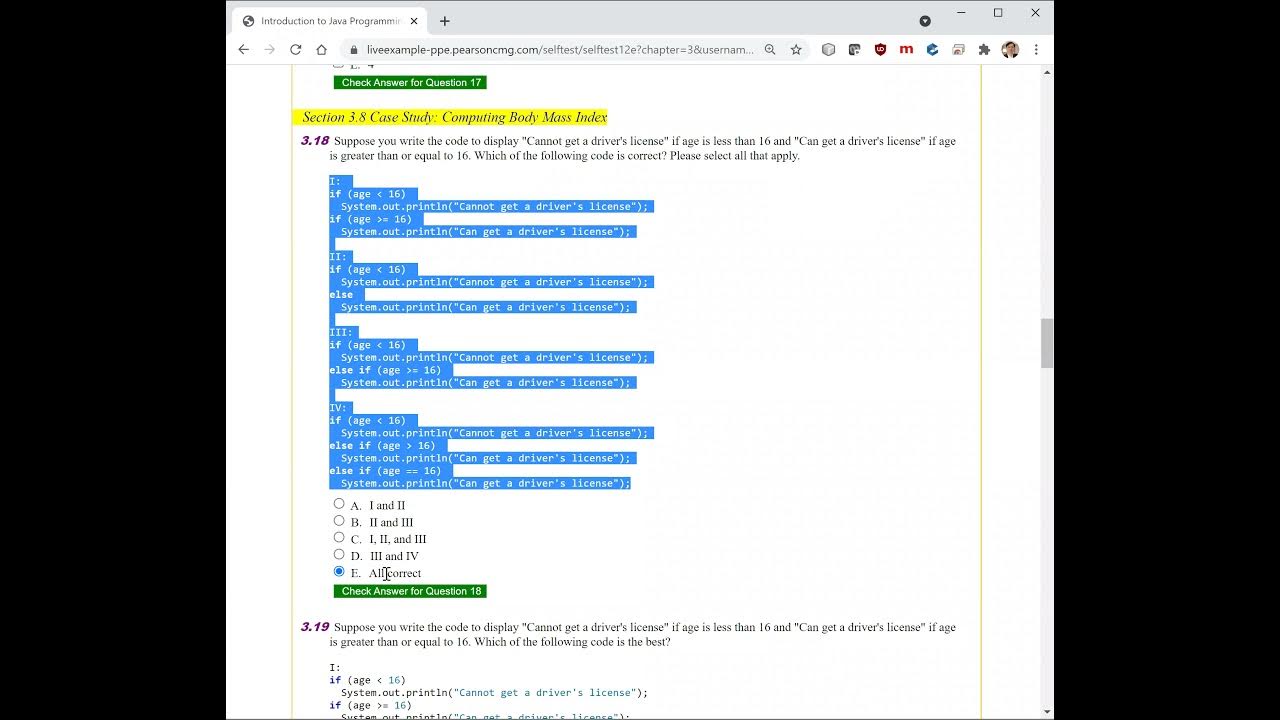 Daniel Liang Java Chapter 3 Multiple Choice Questions - YouTube