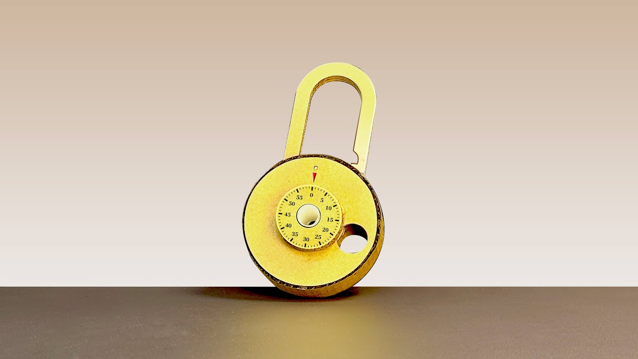 DIY Cardboard Combination Lock Tutorial | Creative Paper Craft Project - YouTube
