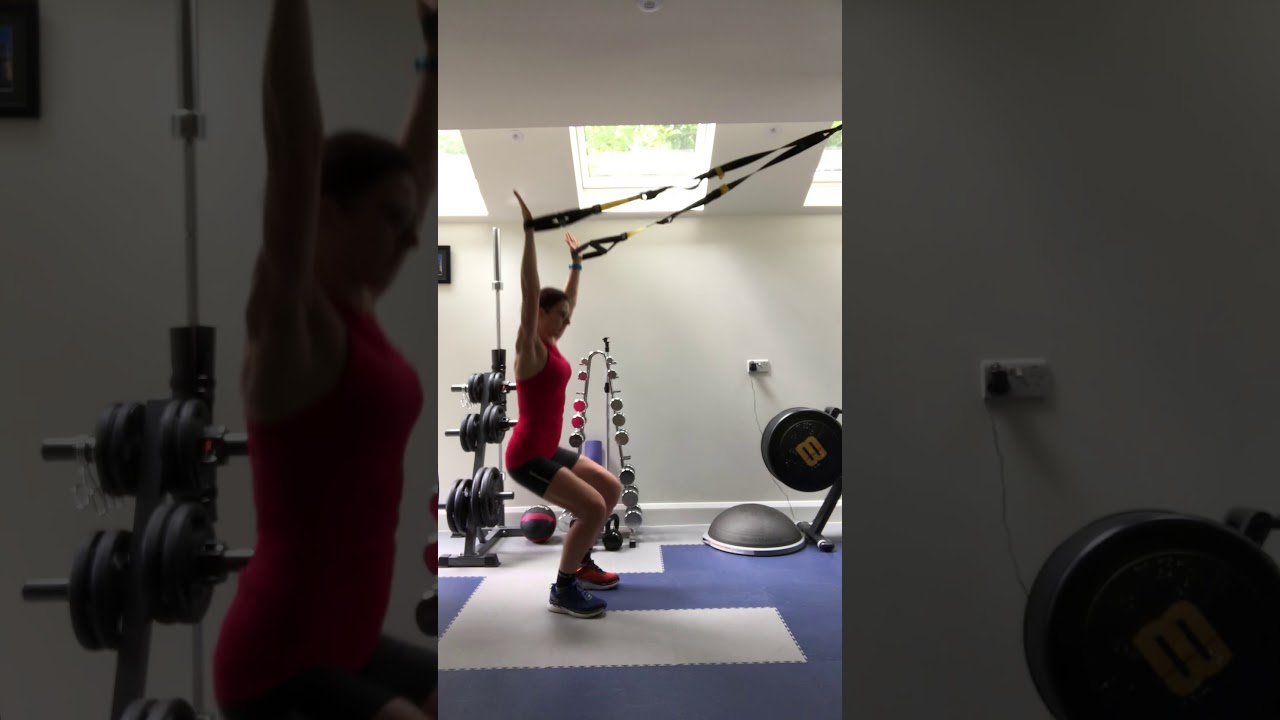 TRX overhead squat - YouTube