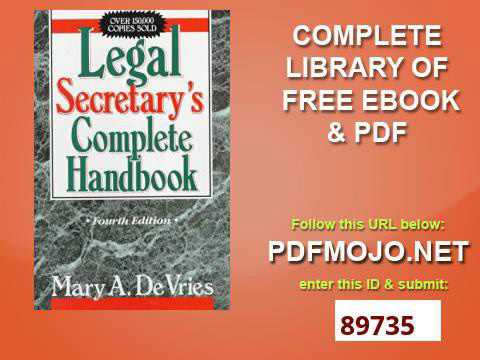 Legal Secretary's Complete Handbook, Fourth Edition - YouTube
