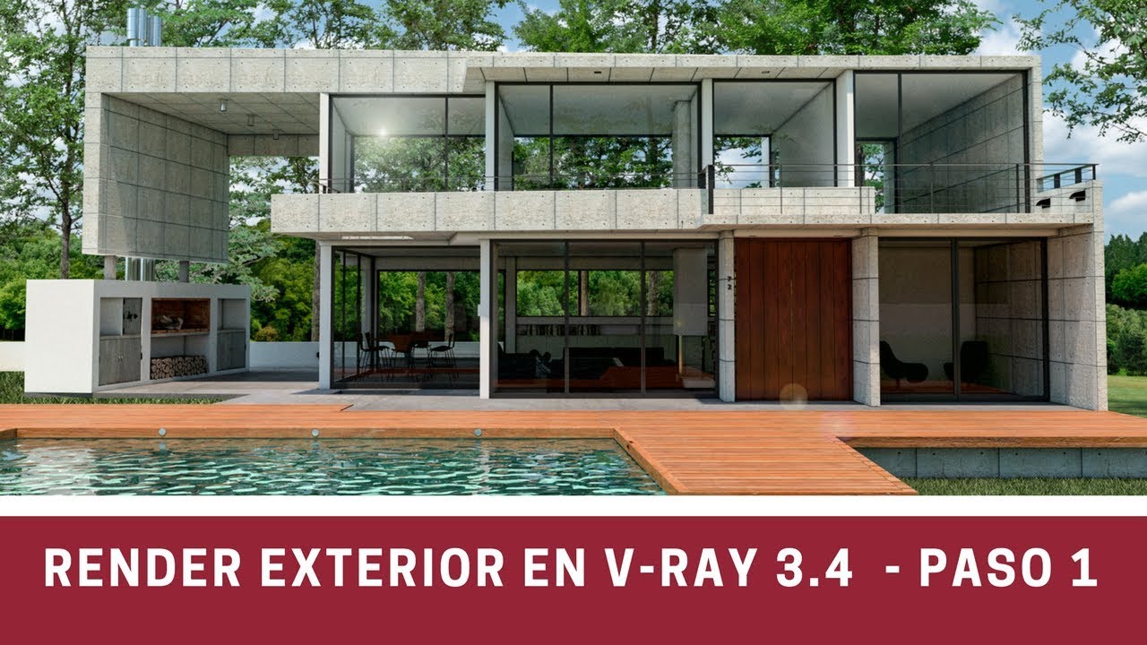 Render Exterior en V-Ray 3.4 - Paso 1 - YouTube
