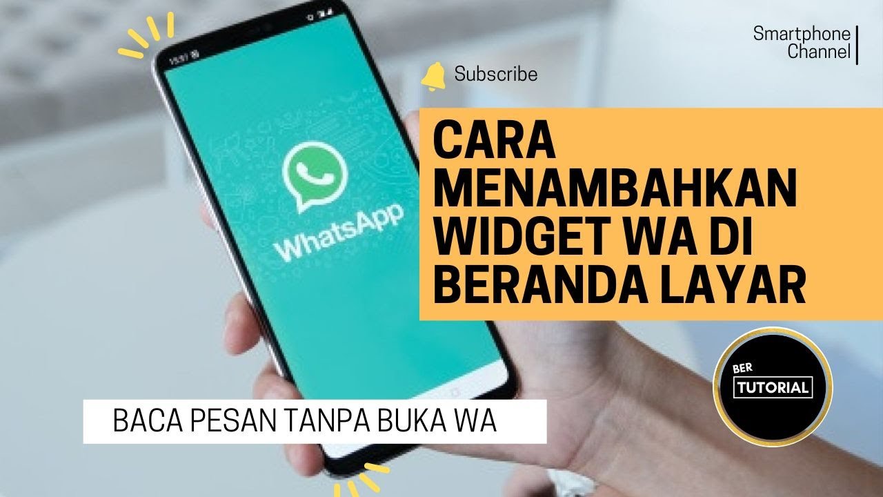 Cara Membuat Pesan Masuk WA Berada di Layar Beranda Hp (Widget Whatsapp ...