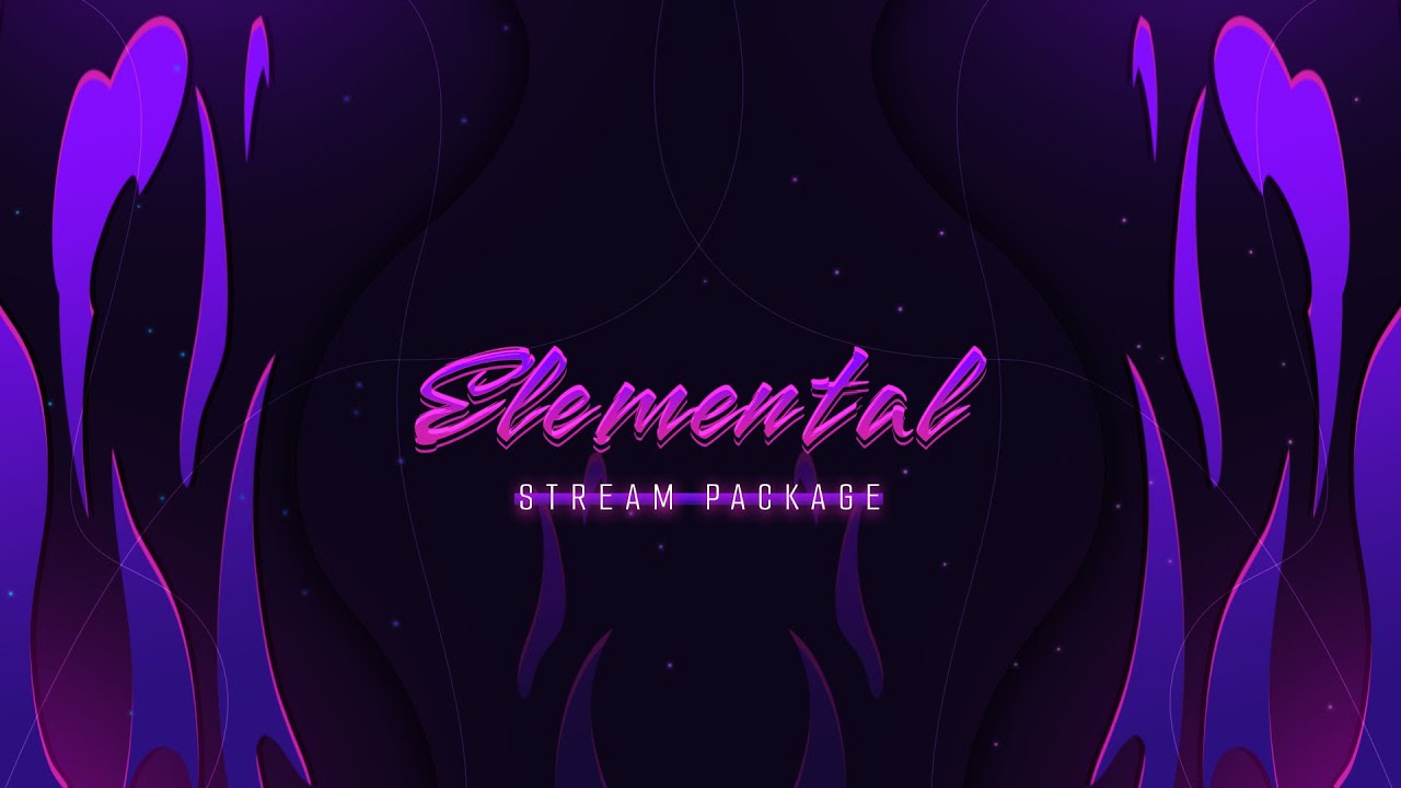 Elemental, Purple Animated Stream Overlay : Fiery Stream Package - YouTube