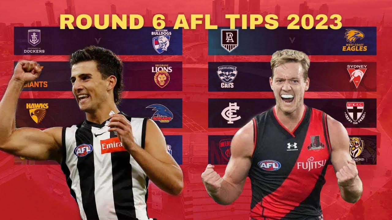 ROUND 6 AFL TIPS 2023 + MARGIN COMP - YouTube