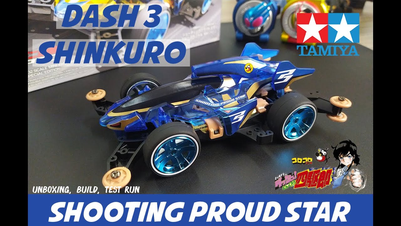 Unboxing, build, review Tamiya Mini 4WD - Dash 3 Shooting Proud Star ...