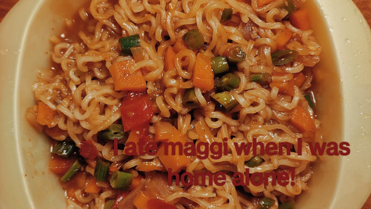 I made & ate delicious maggi when I was home alone! - YouTube