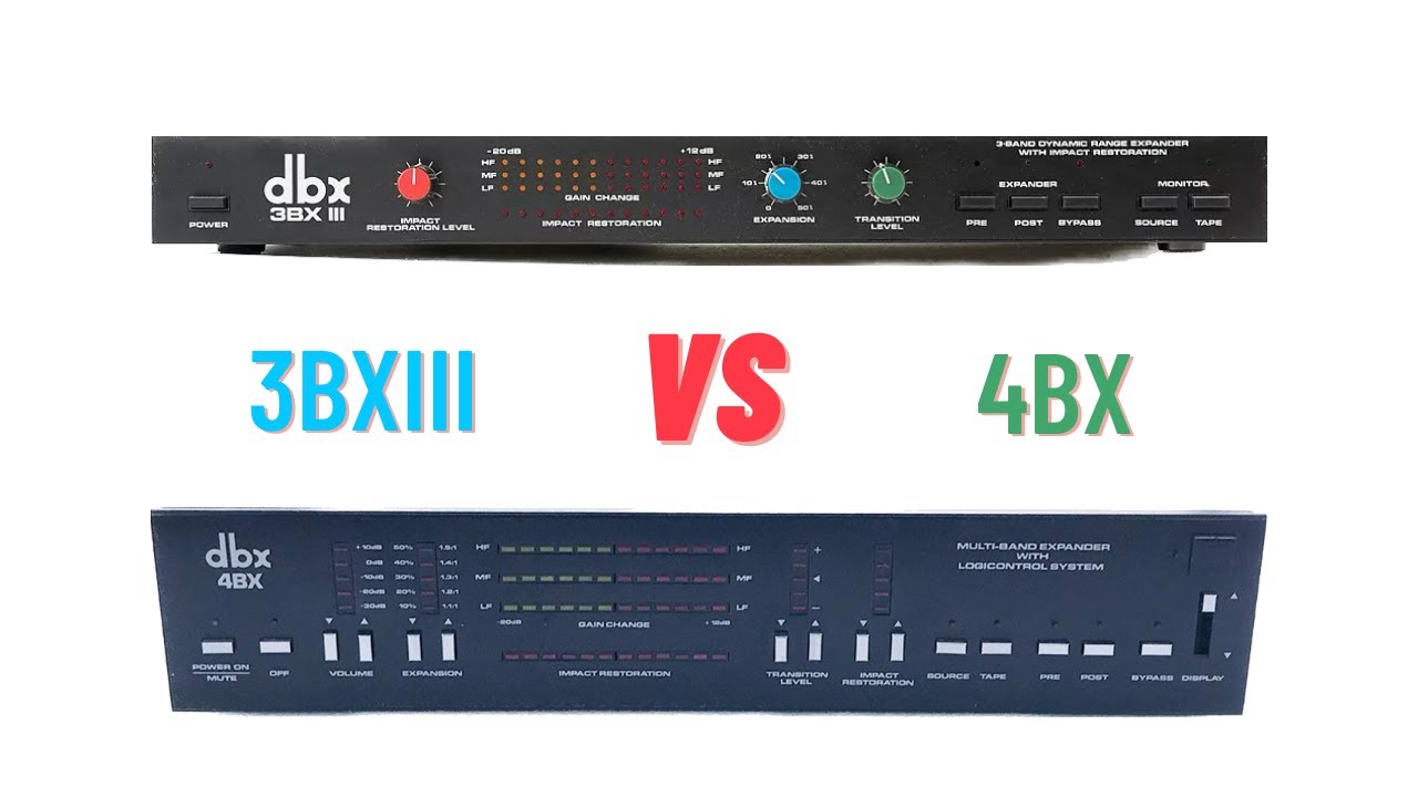 Dbx 3bxiii expander vs Dbx 4bx expander - YouTube
