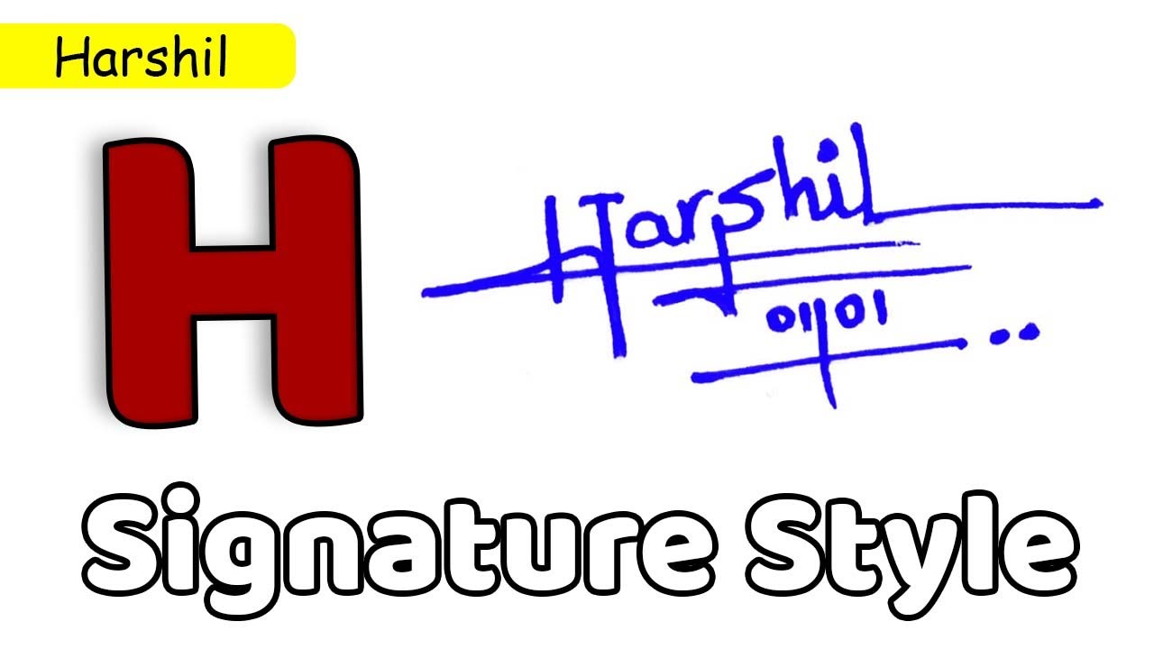 Harshil Name Signature Request done - YouTube