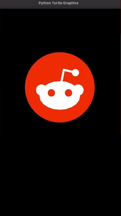 Draw Reddit logo with 34 lines of Python #coding #reddit #shorts # ...