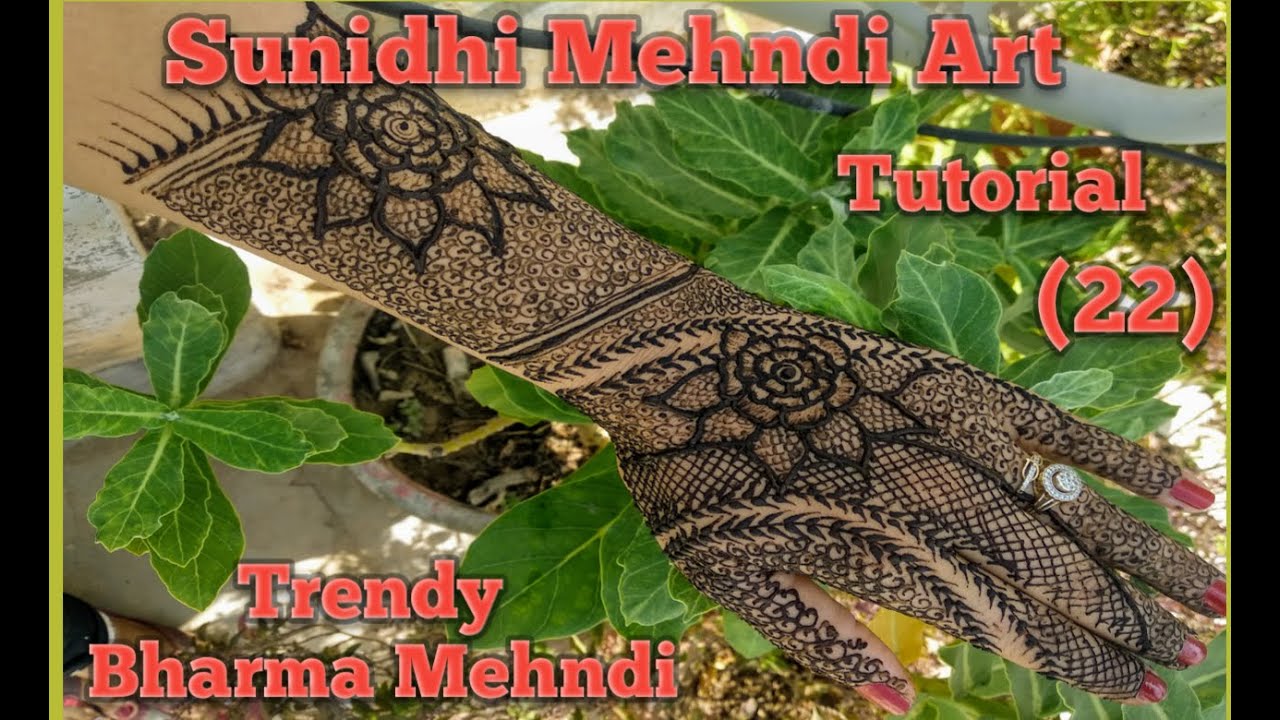 Mehndi art. Bharma mehndi design. Flower mehndi design. Back hand ...