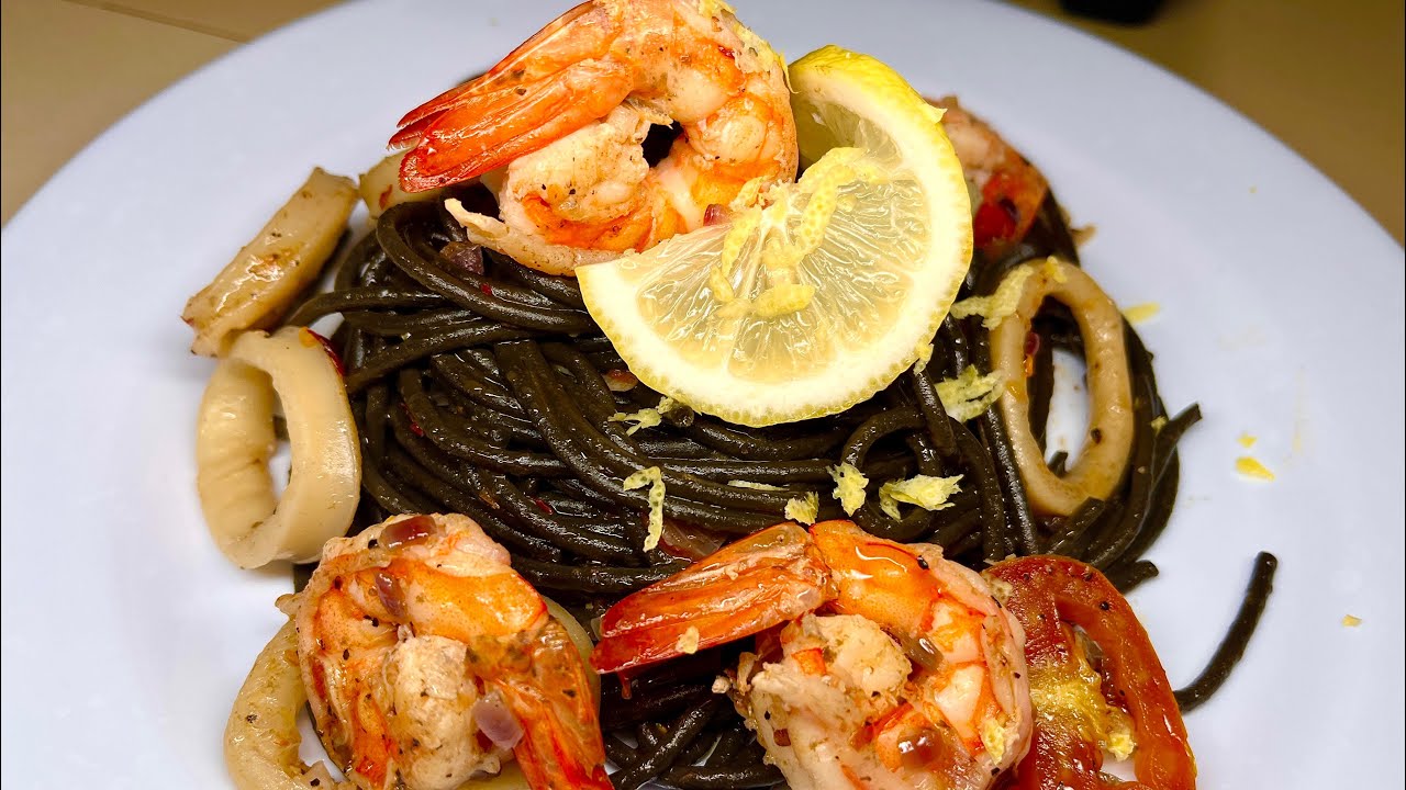 My Pasta Negra Recipe | Squid Ink Spaghetti - YouTube
