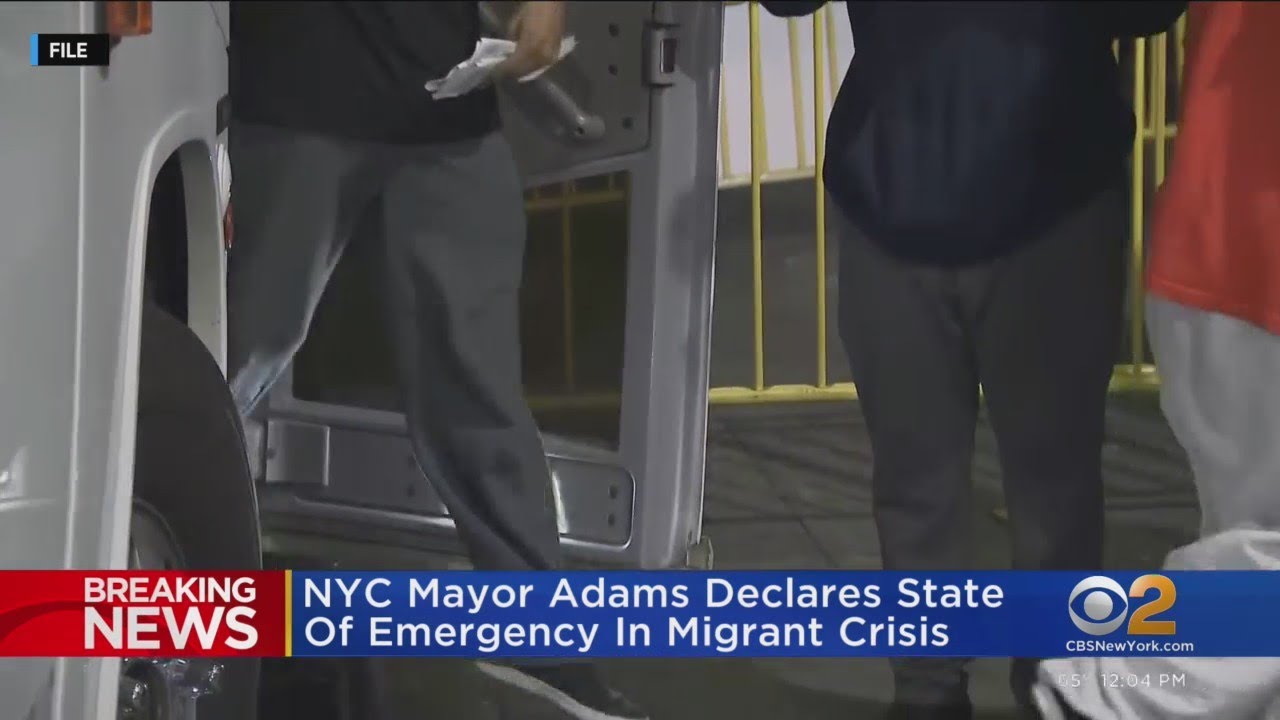 Adams Declares Emergency Over Migrant Crisis Youtube