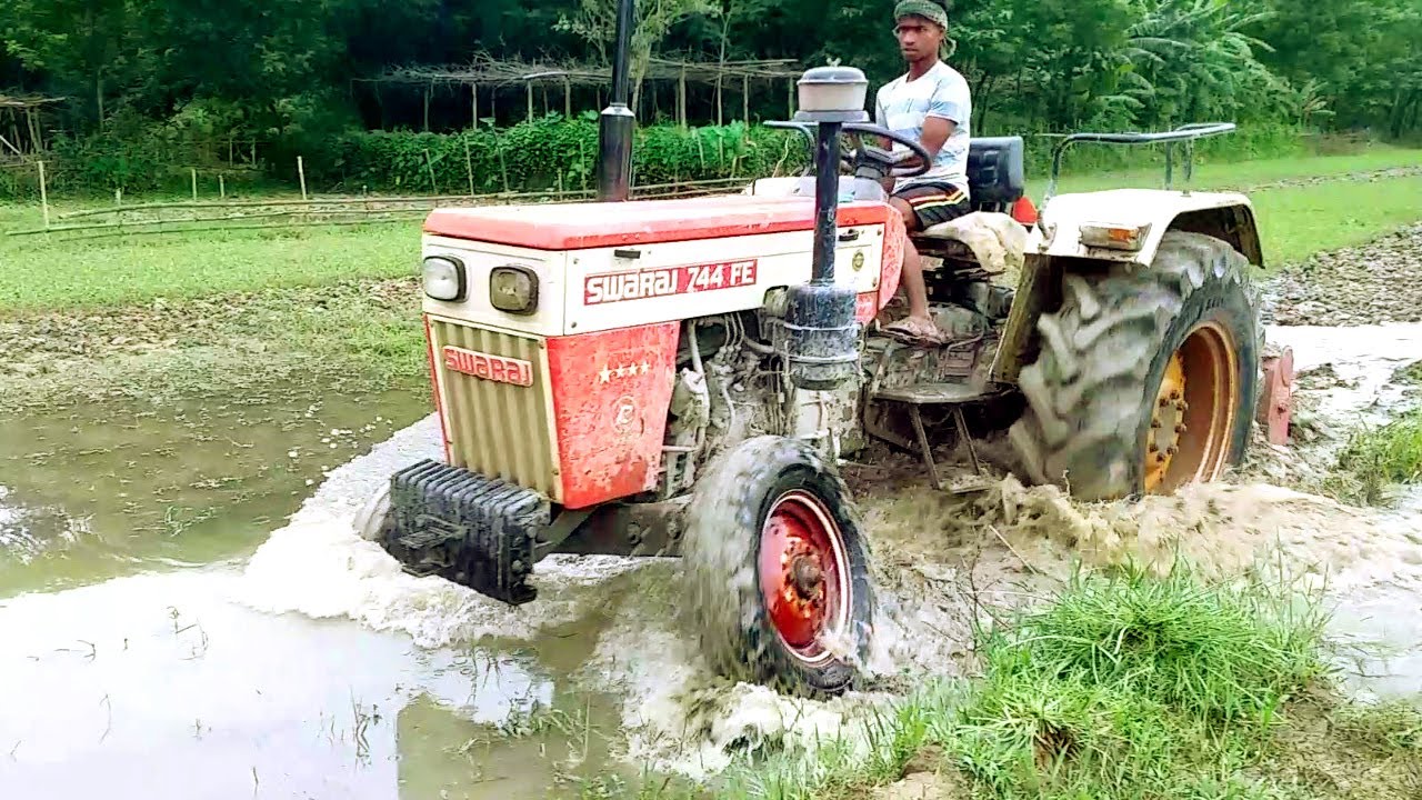 Swaraj Tractor 855 | Swaraj 774 Fe 4 x 4 in rotavator | Swaraj 744Fe ...