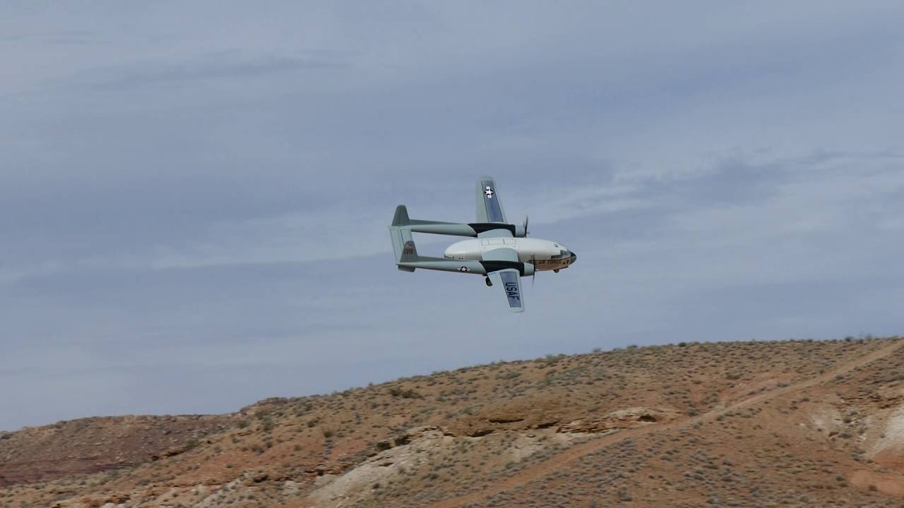 Large RC Flying Boxcar Flight at St. George - YouTube