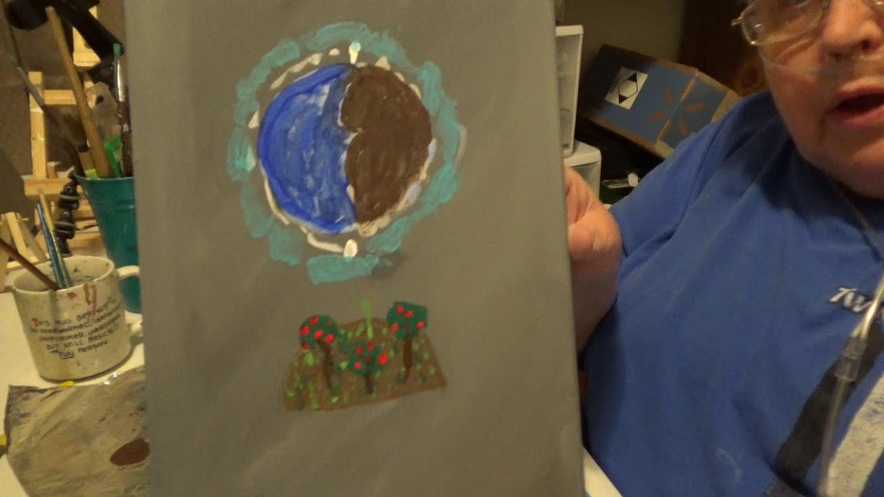 Painted interpretation of creation week day 3 - YouTube
