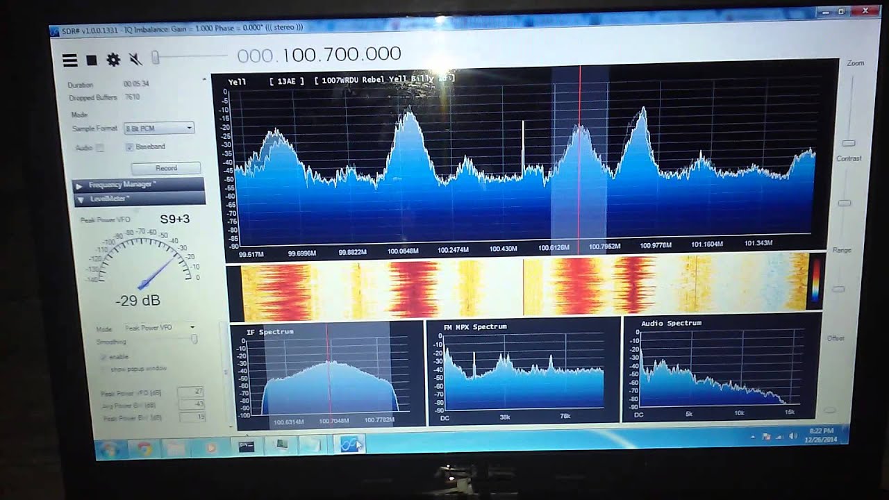 RTL-SDR FM DXing - 100.7 WRDU - Raleigh NC to Lynchburg VA - 122 miles ...