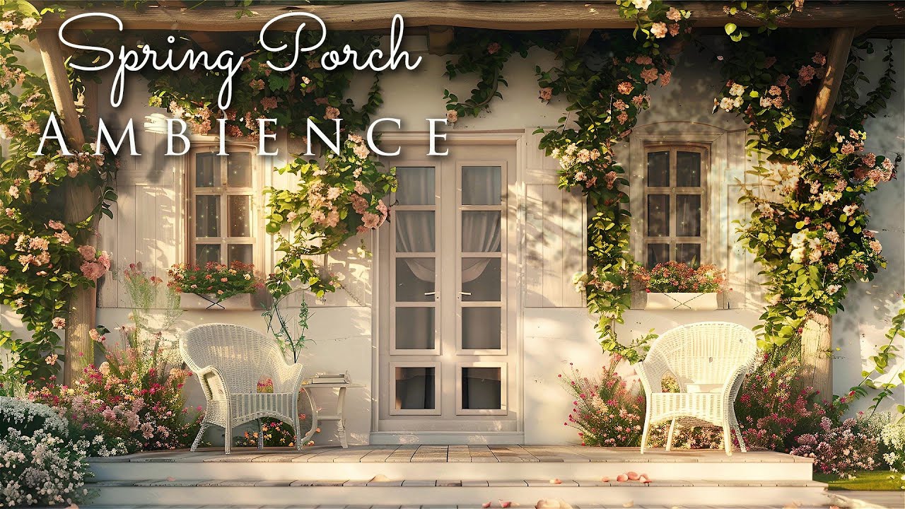 Spring Porch Ambience ️🐦 Cottagecore, Nature Sounds, Birds Chirping for ...