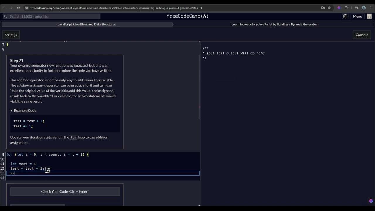 Building a Pyramid Generator Javascript 71 - YouTube