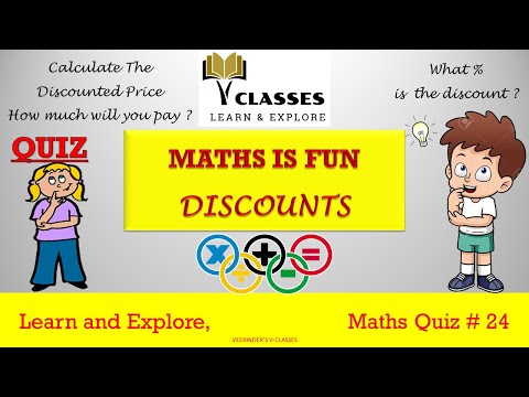 MATHS IS FUN QUIZ 24/DISCOUNTS /USE OF PERCENTAGES in everyday life ...