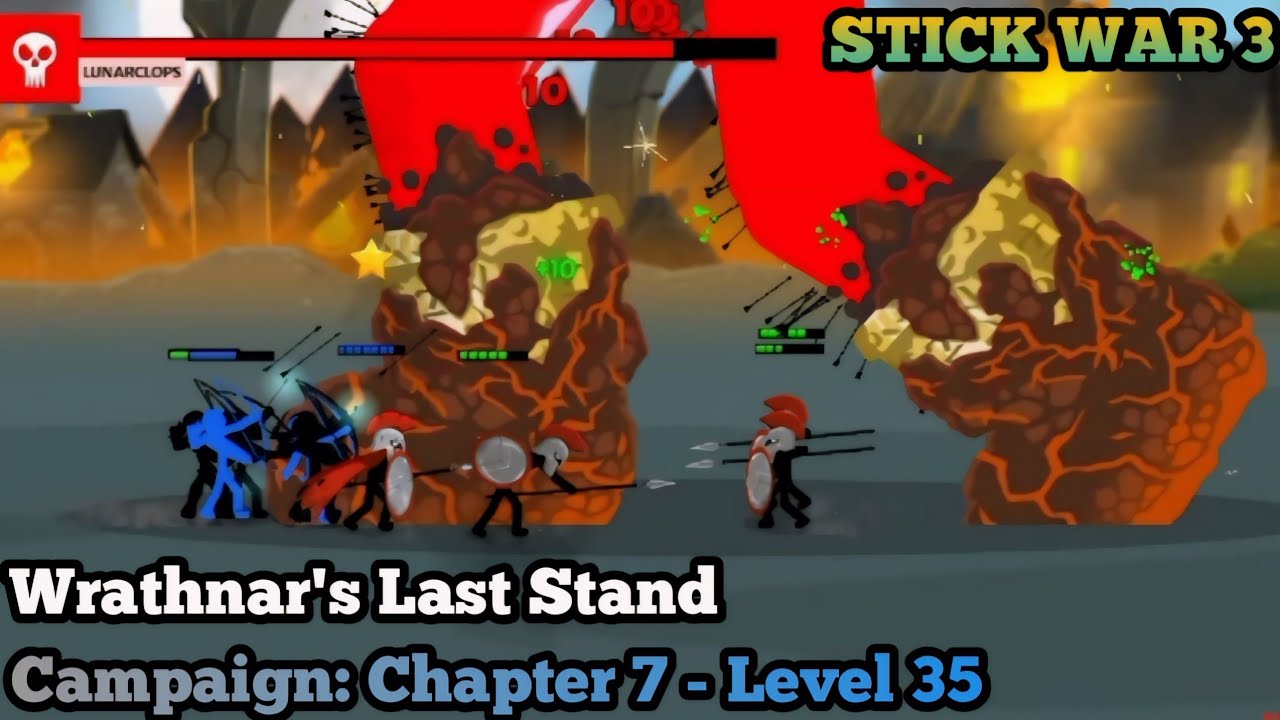 Stick War 3 Campaign: Level 35 - Wrathnar's Last Stand - YouTube