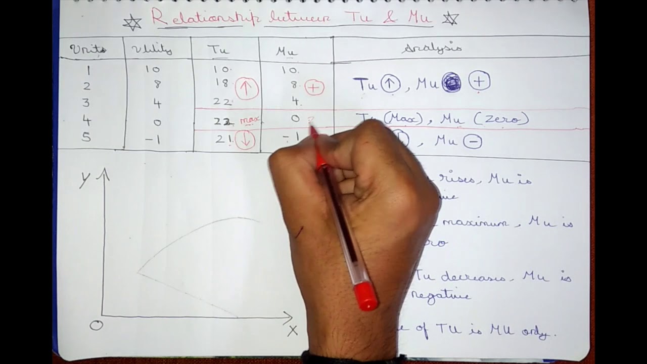 🔴 11 | Relationship Between TU And MU | Relationship Between Total ...