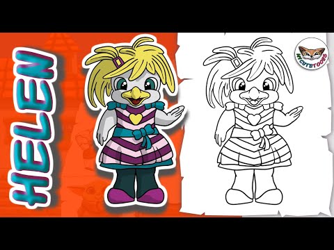 How to Draw Helen | Chuck E Cheese - YouTube