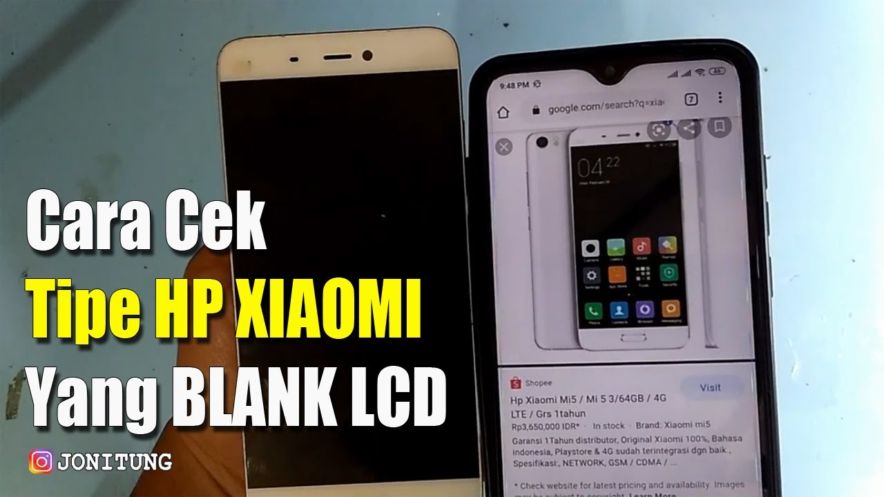 Cara Cek Tipe HP XIAOMI Yang LCD Nya BLANK - YouTube