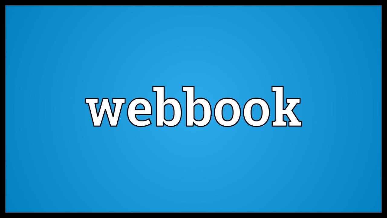 Webbook Meaning - YouTube
