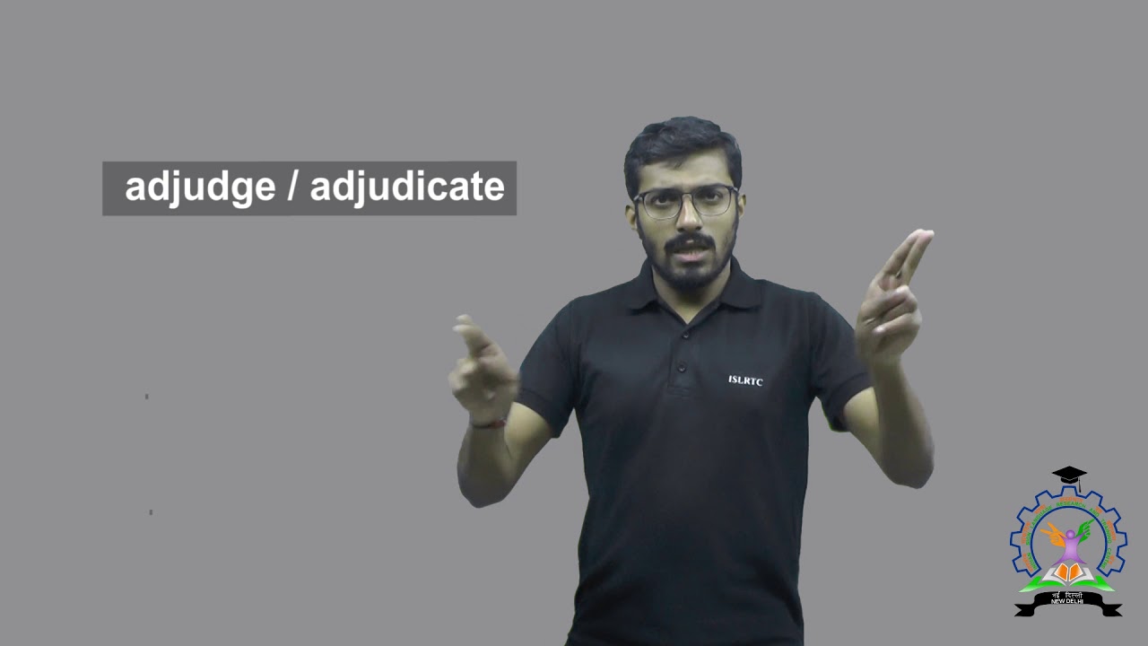 Adjudge, Adjudicate - YouTube