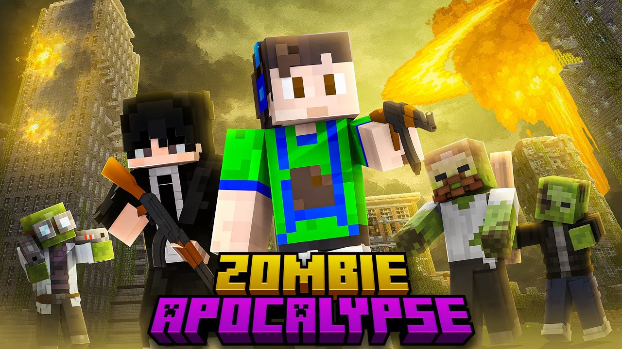 We Escaped Zombie Apocalypse In Minecraft..! - YouTube
