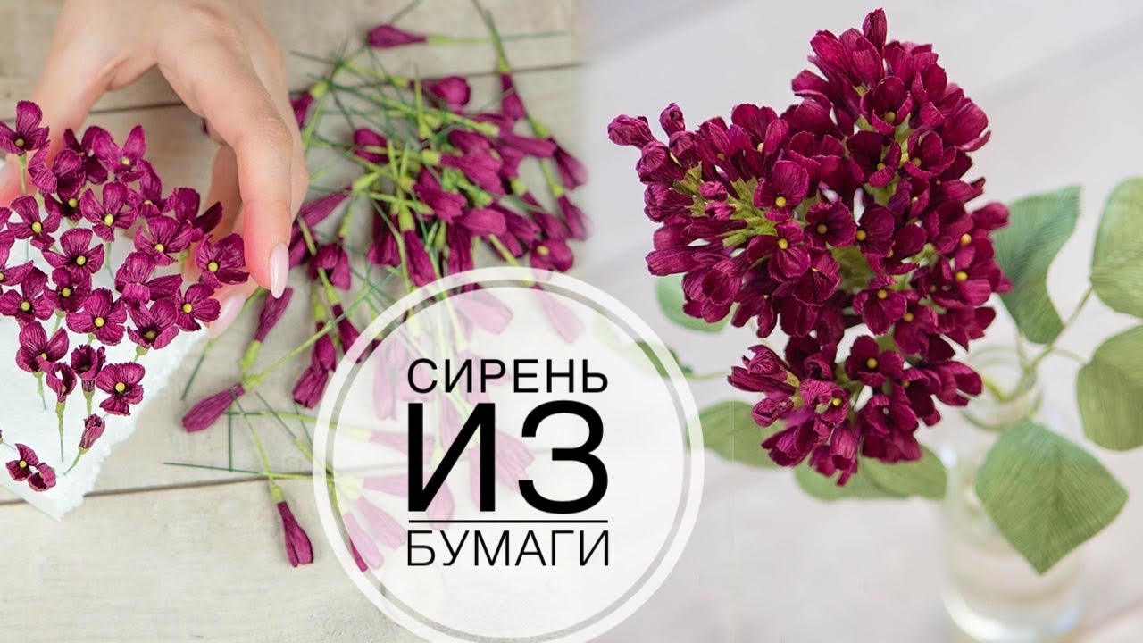 Paper lilac like REAL / Сирень из бумаги как НАСТОЯЩАЯ / DIY TSVORIC ...