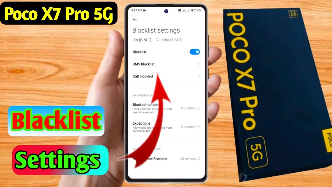 how to delete blacklist number in poco x7 pro 5g | poco x7 pro 5g ...