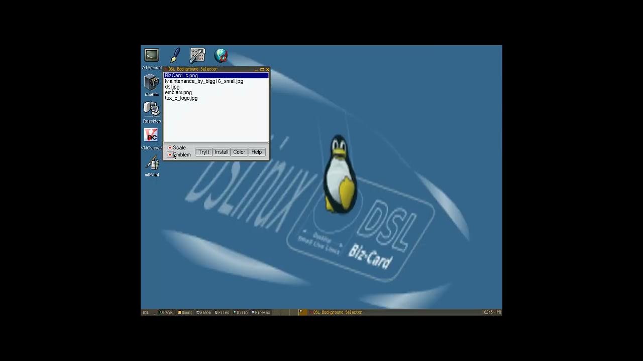 DSL 4.11 Syslinux 64MB RAM - YouTube